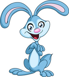 Cartoon bunny waving hand Royalty Free Vector Image