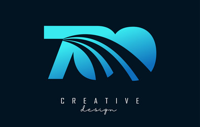 Creative number 70 7 0 logo with leading lines Vector Image