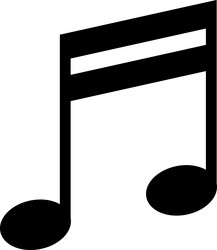 Music note flat icon key symbol song Royalty Free Vector