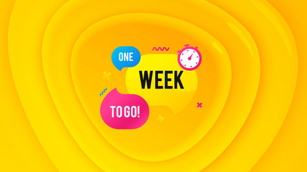 One week offer bubble banner discount sticker Vector Image