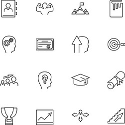 Personal development - flat icons Royalty Free Vector Image
