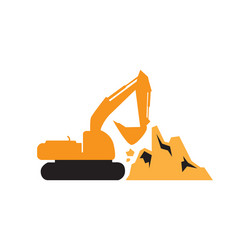 Stone gold miner underground logo Royalty Free Vector Image