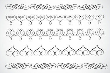 Floral wedding parenthesis borders outline arrows Vector Image