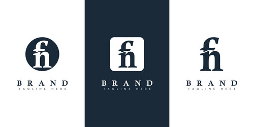 Letter fn and nf pillar logo suitable Royalty Free Vector