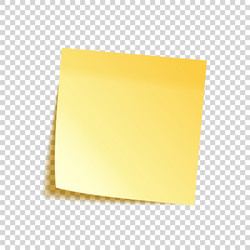 Realistic sticky note white paper message Vector Image