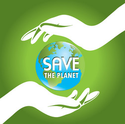 Banner design save earth life Royalty Free Vector Image