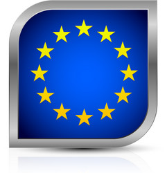 3d interlocking squares icon - connected Vector Image