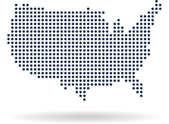 Usa dotted map Royalty Free Vector Image - VectorStock
