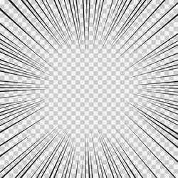 Comic book action lines speed manga frame Vector Image