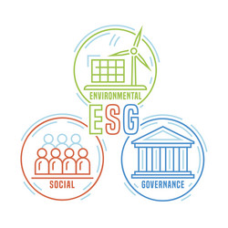 Esg concept editable ad Royalty Free Vector Image