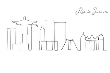 Rio De Janeiro Line Drawing Vector Images (99)