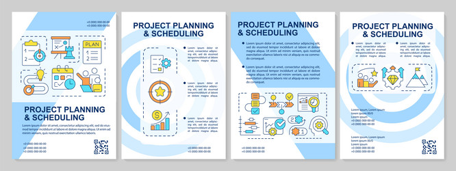 Project planning tips green brochure template Vector Image