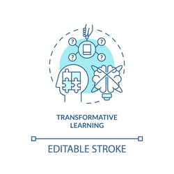 Continuous learning light blue concept icon Vector Image