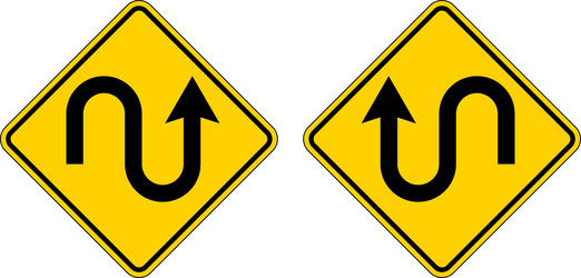 Caution drive slowly sign on white background Vector Image