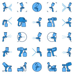 Air compressor with spray gun outline icon Vector Image