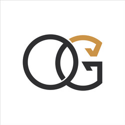 Initial letter go logo or og design Royalty Free Vector