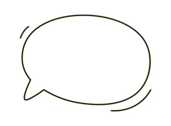 Speech bubble linear Royalty Free Vector Image