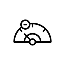 Negative key performance indicator icon with blue Vector Image