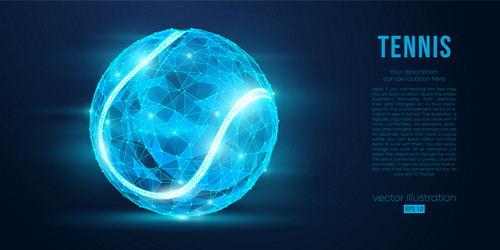 Abstract silhouette tennis player woman girl Vector Image