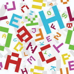 Falling random letters alphabet beautiful Vector Image