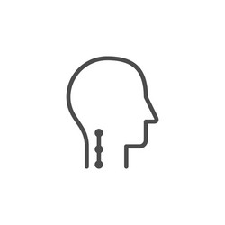 International symbol head and neck cancer aware Vector Image