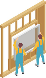 Modular building skeleton composition Royalty Free Vector