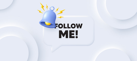 Follow me tag special offer sign neumorphic Vector Image