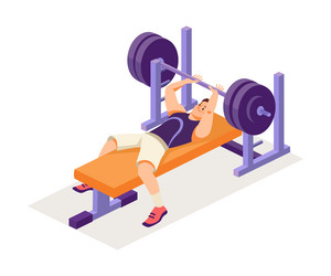 Man Doing Bench Press Vector Images (over 100)