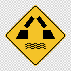 Opening bridge sign on transparent background Vector Image