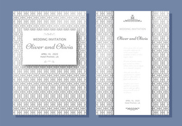 Set of wedding invitation templates cover design Vector Image