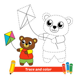 Trace and color for kids whole eggs Royalty Free Vector