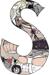 Alphabet Doodle S Letter Coloring in Vector Images (96)