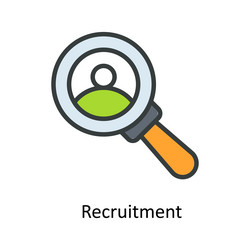 Hr strategy fill outline icons simple sto Vector Image