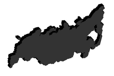 Soviet union ussr silhouette map Royalty Free Vector Image