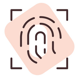 Mobile touch id on a white background Royalty Free Vector