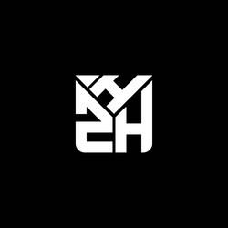 Hzh letter logo design hzh simple and modern logo Vector Image