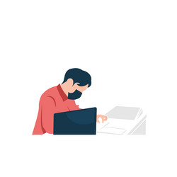 Logo template office employee Royalty Free Vector Image