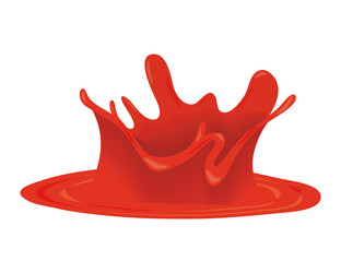 Red juice spiral splash Royalty Free Vector Image