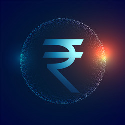 Indian rupee symbol frame background Royalty Free Vector