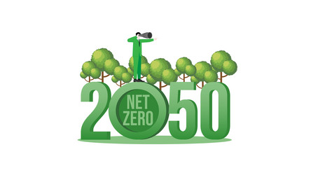 Green energy and vision in the year 2050 Vector Image