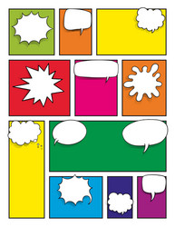 Comic book pages set Royalty Free Vector Image