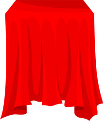 Bright red cloth for pedestal or rectangular table