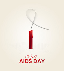 World aids day creative ads design Royalty Free Vector Image
