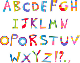 Colorful Alphabet Set - Rainbow Letters Royalty Free Vector