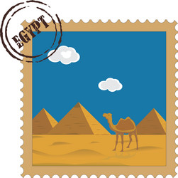 Egypt post stamp Royalty Free Vector Image - VectorStock