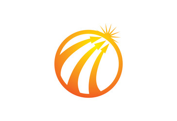 Round shine technology logo Royalty Free Vector Image