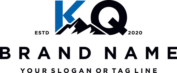 Letter kq logo design Royalty Free Vector Image