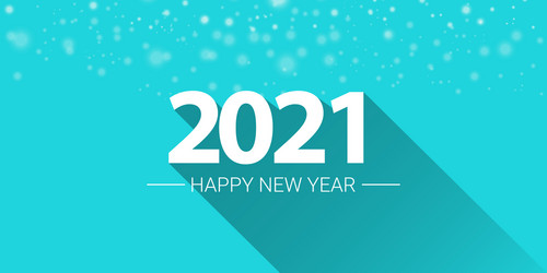 2021 happy new year horizontal banner background Vector Image