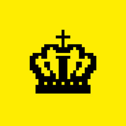 8-bit pixel crown Royalty Free Vector Image - VectorStock