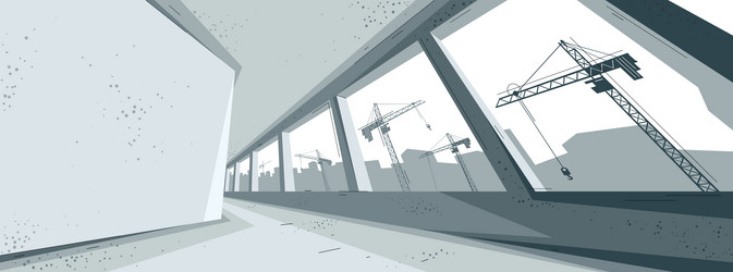 Construction unfinished building interior Vector Image